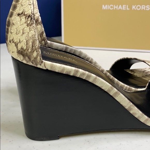 MICHAEL Michael Kors | Shoes | Michael Kors Fiona Snake Wedge Sandals ...